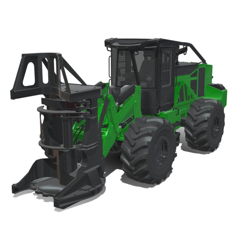 John Deere 643L Forestry Skidder 3D Model - Rezoro3D