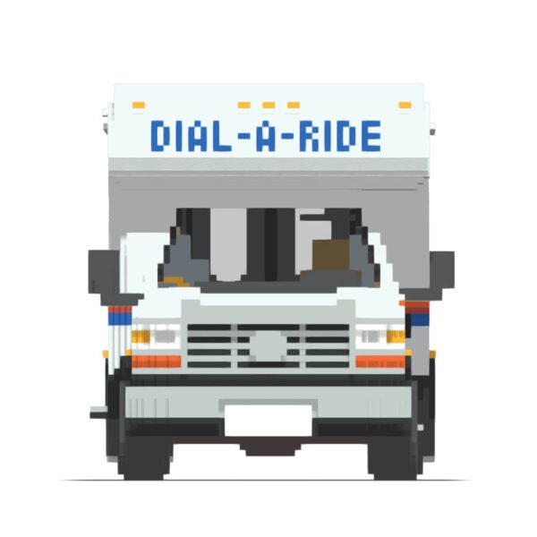 Voxel Dial-A-Ride Van - Rezoro3D