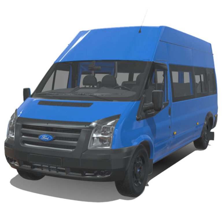 Ford VM TRANSIT 2013 Mini Bus 3D Model - Rezoro3D