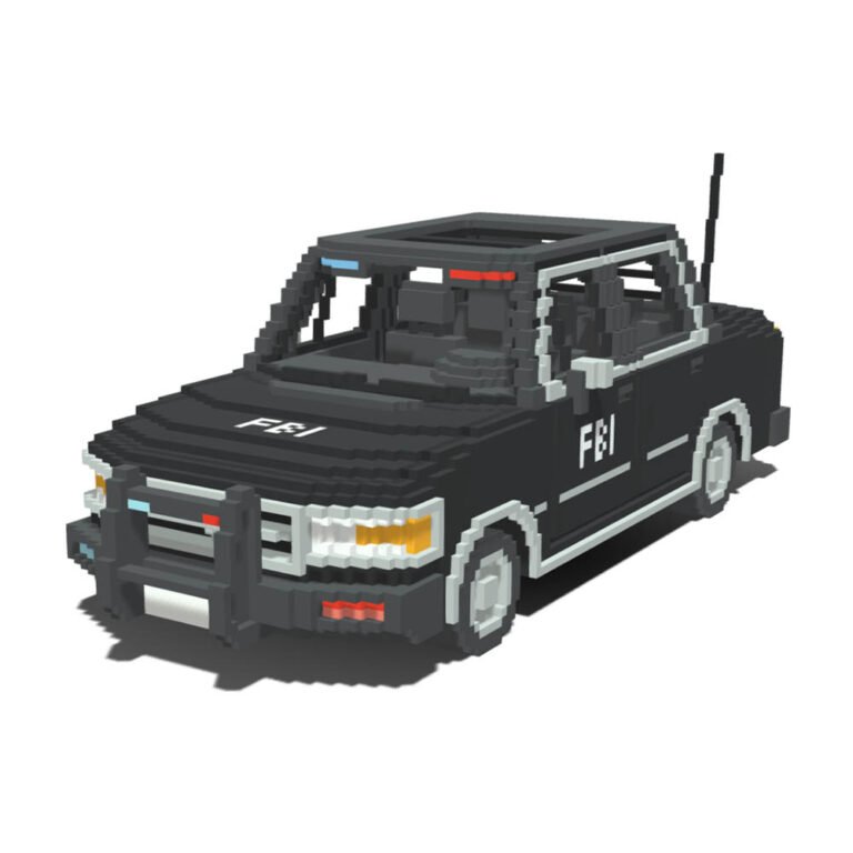 Voxel FBI Car - Rezoro3D