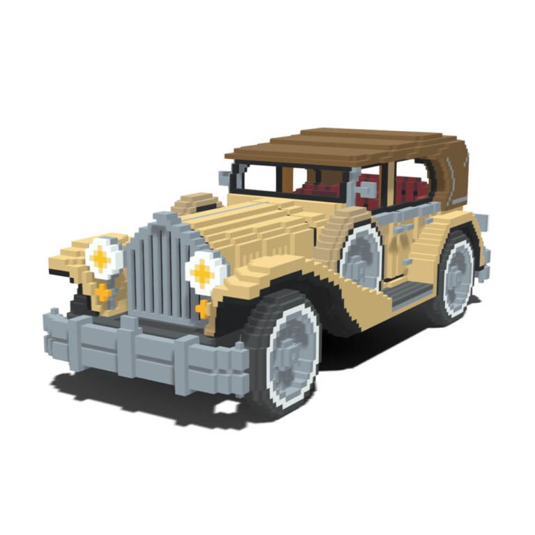 Voxel Classic Car - Rezoro3D