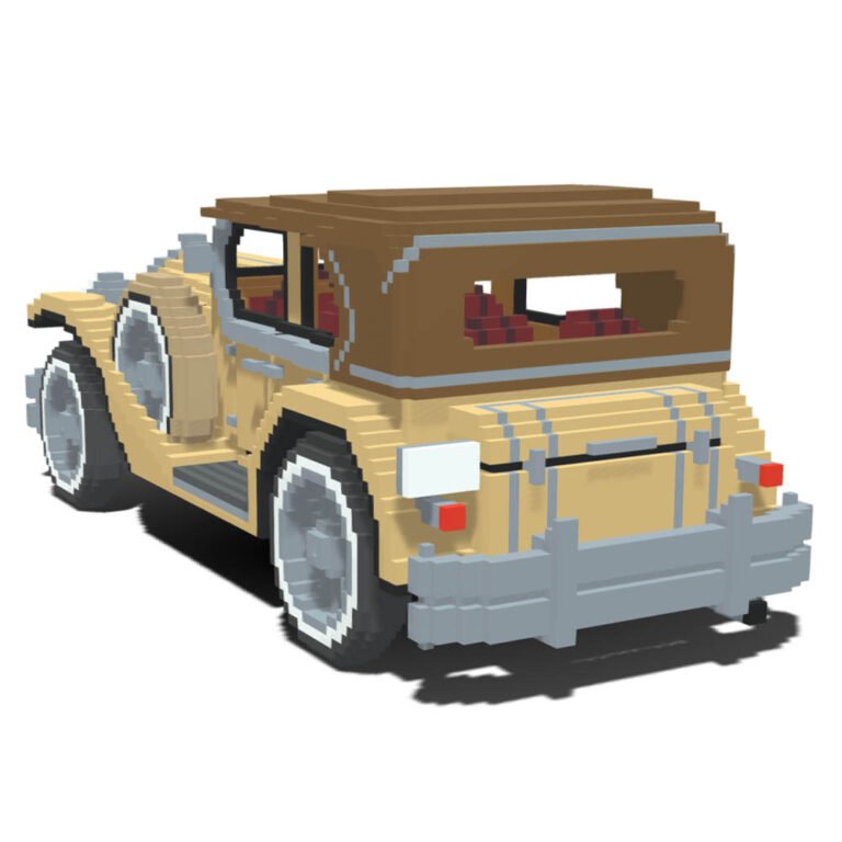 Voxel Classic Car - Rezoro3D