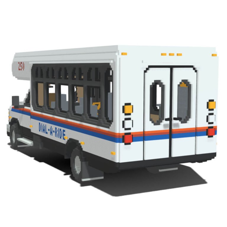 Voxel Dial-A-Ride Van - Rezoro3D