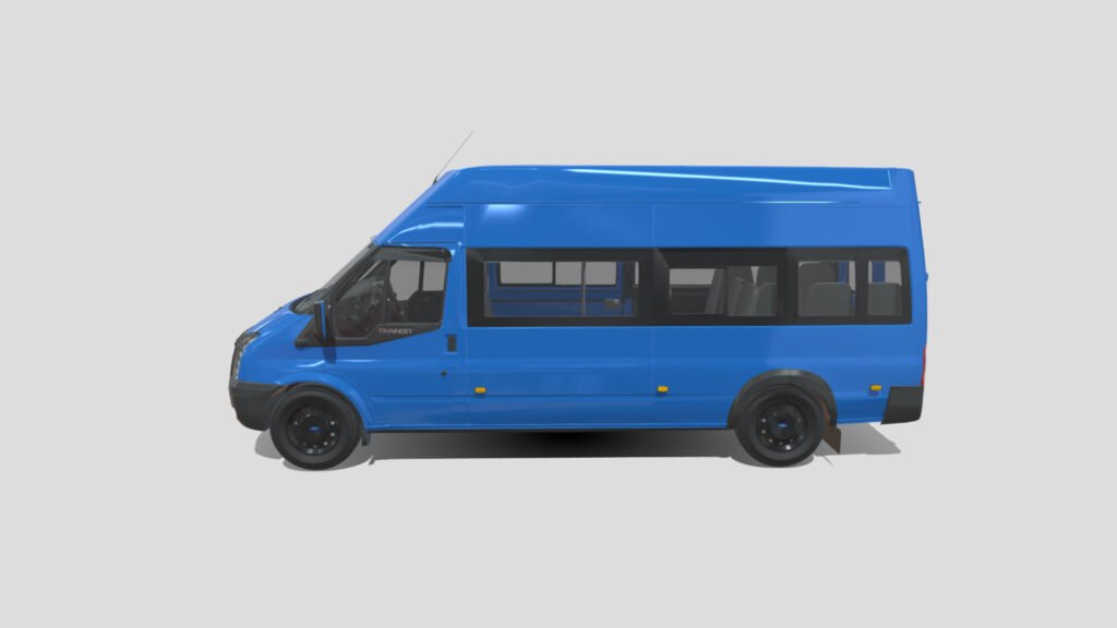 Ford VM TRANSIT 2013 Mini Bus 3D Model - Rezoro3D
