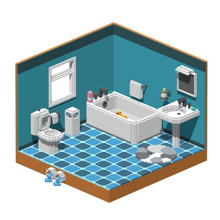 Voxel Bathroom - Rezoro3D