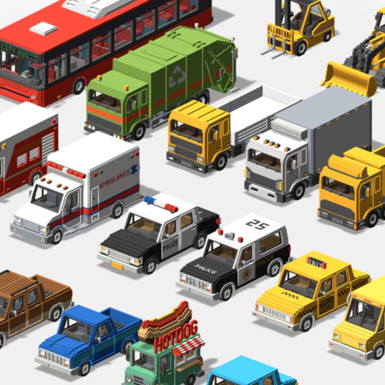 Voxel Vehicles Pack - Rezoro3D