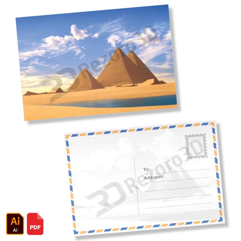 Timeless Pyramids Postcard - Rezoro3D