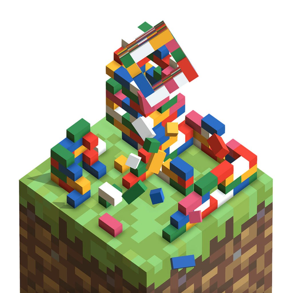 Voxel Minecraft VS Lego Map 1 - Rezoro3D