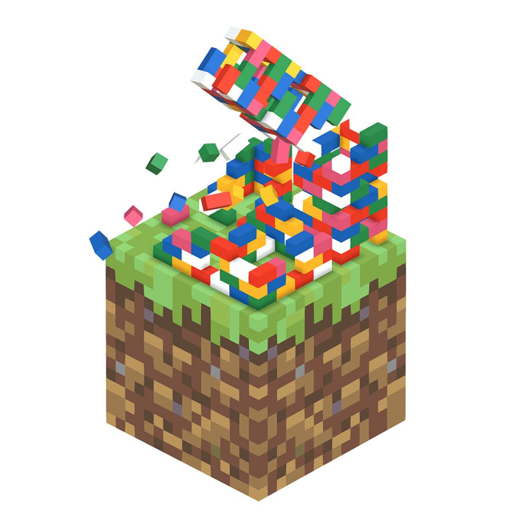 Voxel Minecraft VS Lego Map 1 - Rezoro3D