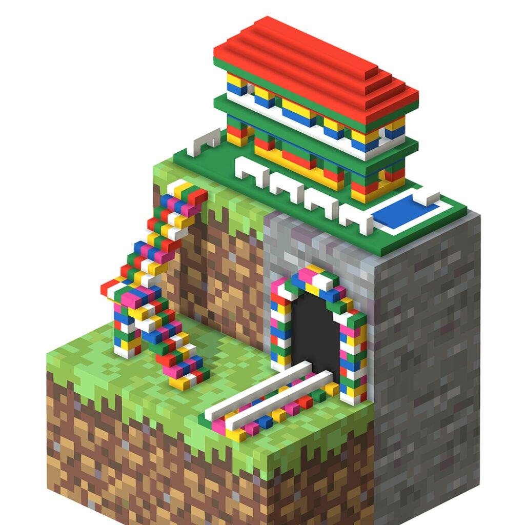 Voxel Minecraft VS Lego Map 2 - Rezoro3D