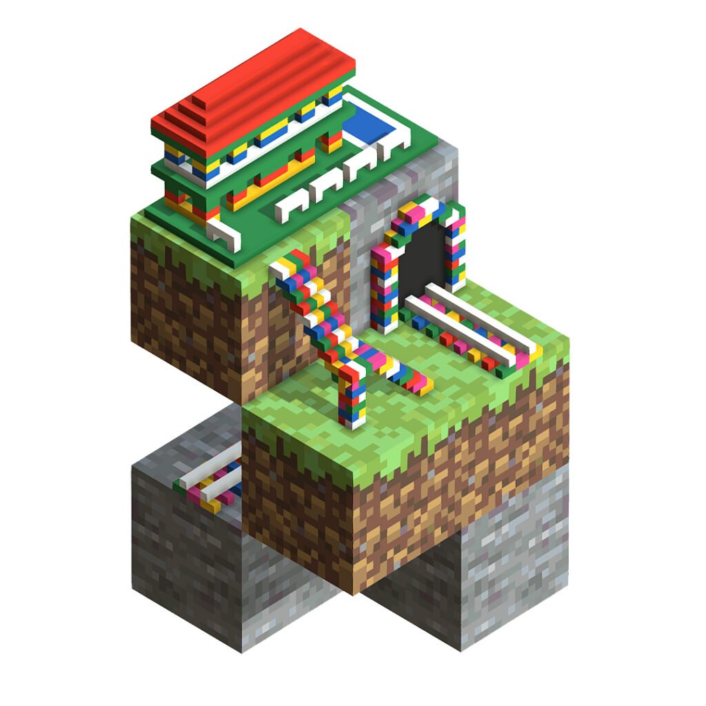 Voxel Minecraft VS Lego Map 2 - Rezoro3D