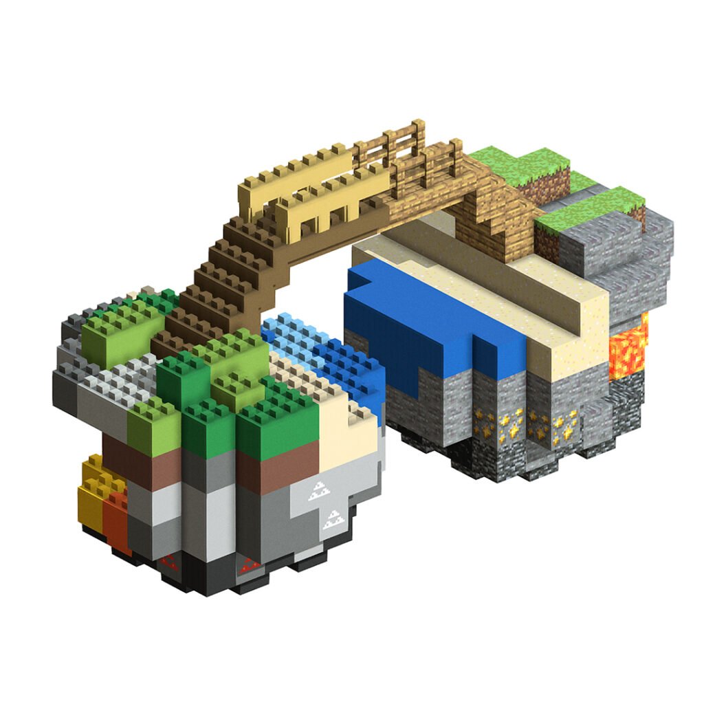 Minecraft VS Lego: Miniature Worlds Collide - Rezoro3D