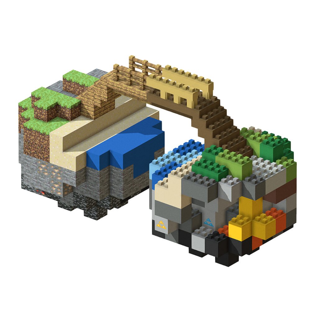 Minecraft VS Lego: Miniature Worlds Collide - Rezoro3D